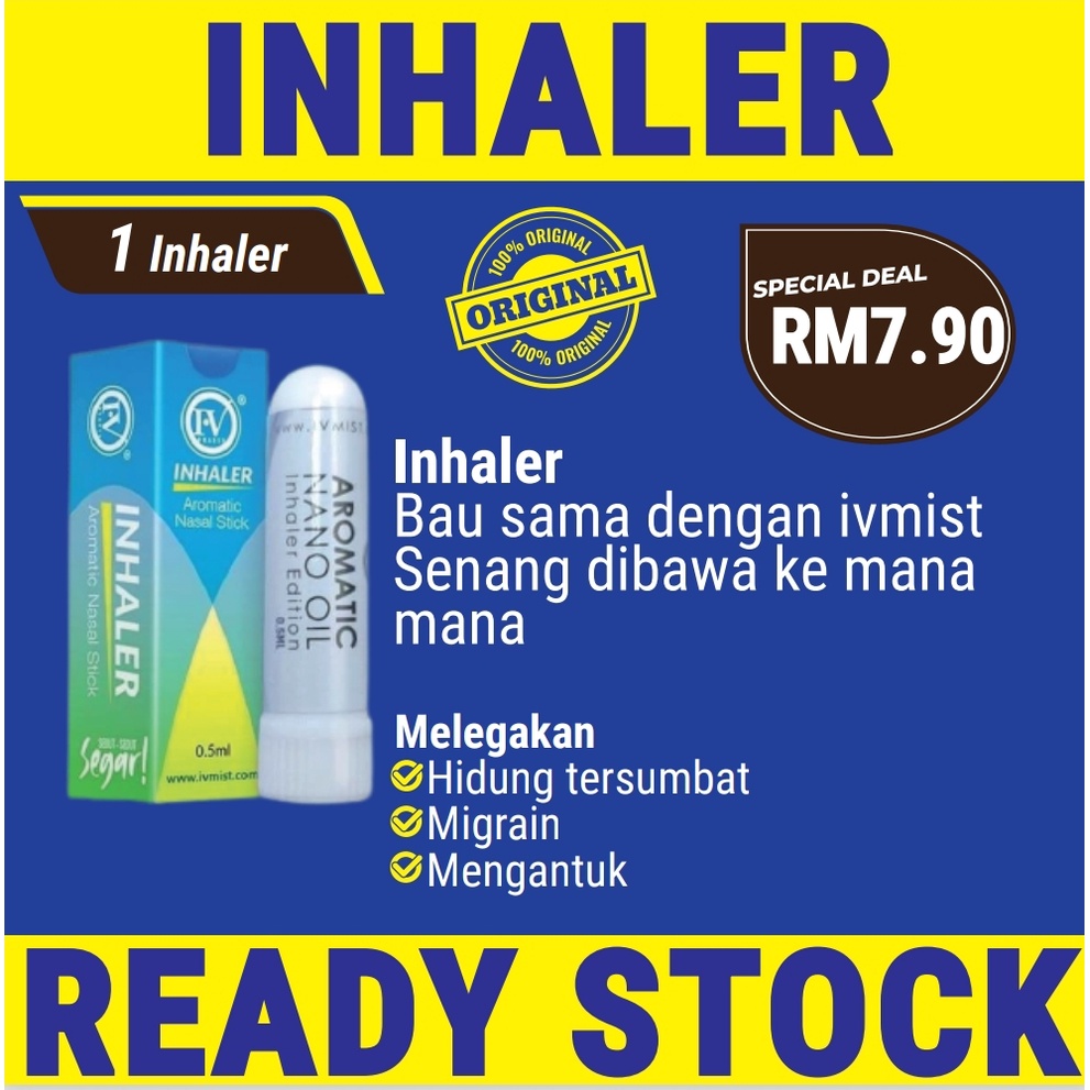 INHALER IV MIST 100% ORIGINAL HQ HIDUNG TERSUMBAT RESDUNG SELSEMA ...