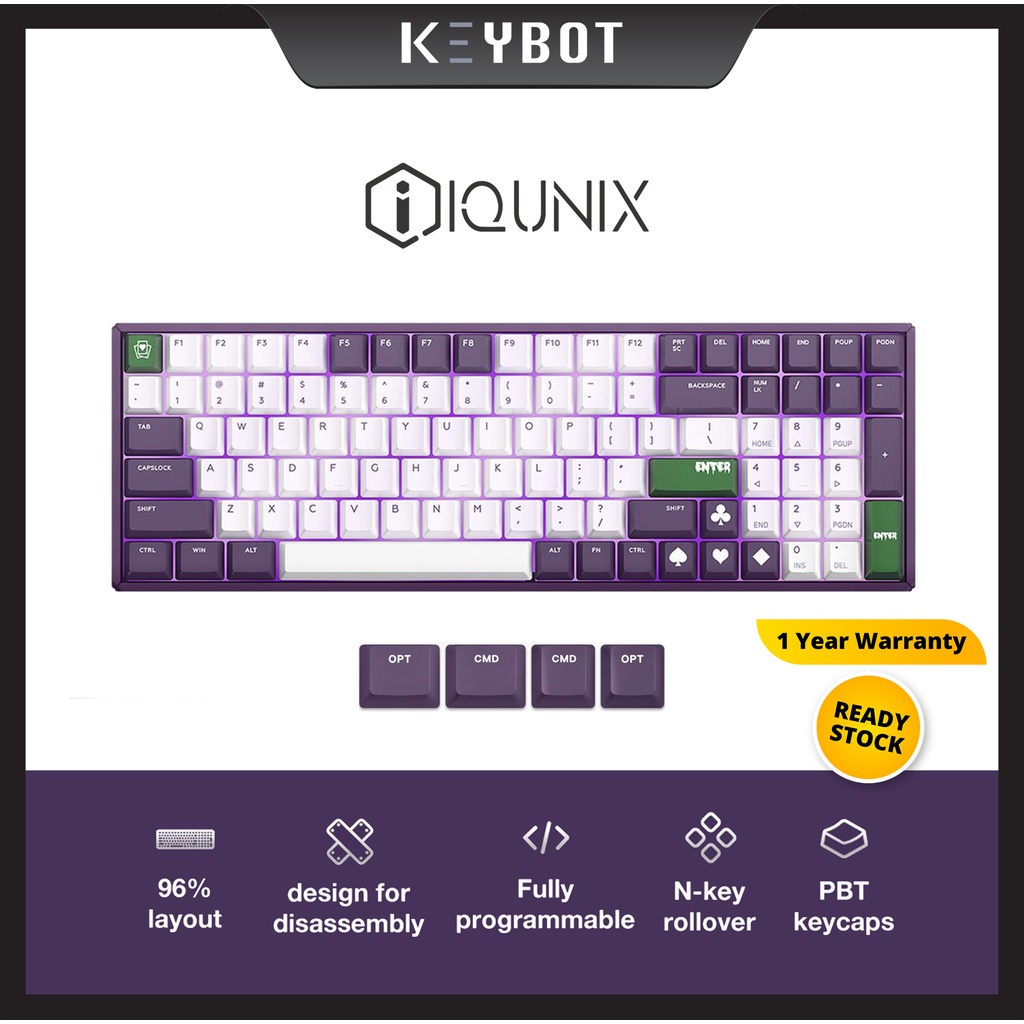 IQUNIX F96-Joker Wireless Mechanical Keyboard | Shopee Malaysia
