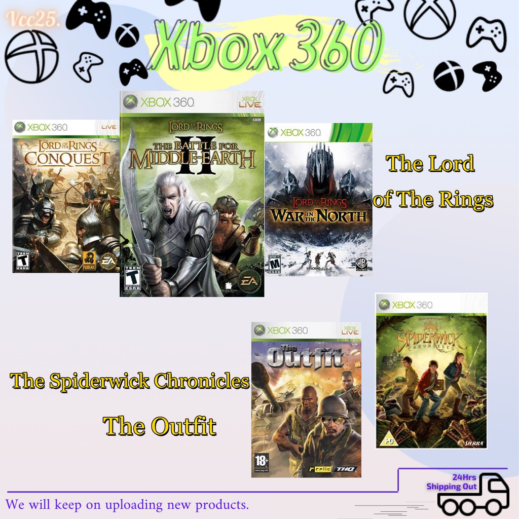 Xbox360 Games *The Lord of The Rings/The Spiderwick Chronicles/The ...