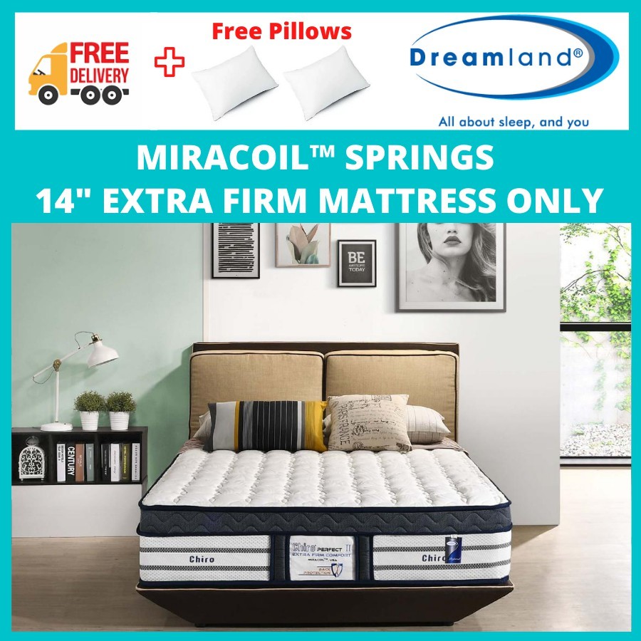 DREAMLAND CHIRO PERFECT II (14-Inches) MIRACOIL™ SPRINGS MATTRESS (Free ...