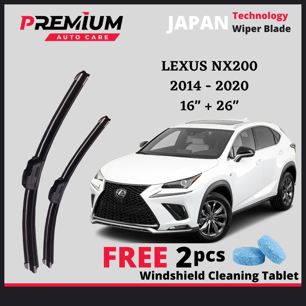 🔥 LEXUS NX200t NX300 [2014-2020] PREMIUM RUBBER WIPER BLADE JAPAN ...