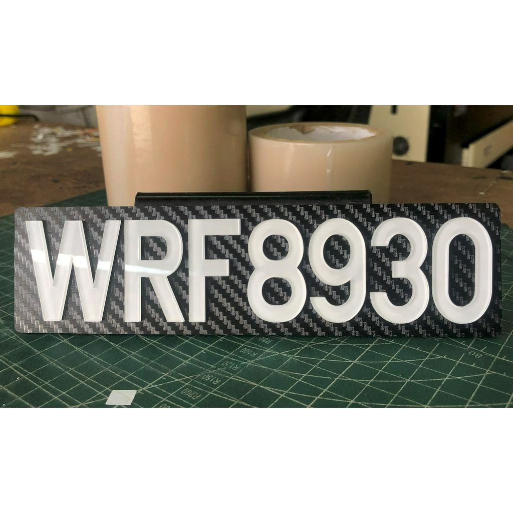Nombor Plate Papan Panjang Saiz Lulus (40mm) Crystal Plate Number ...