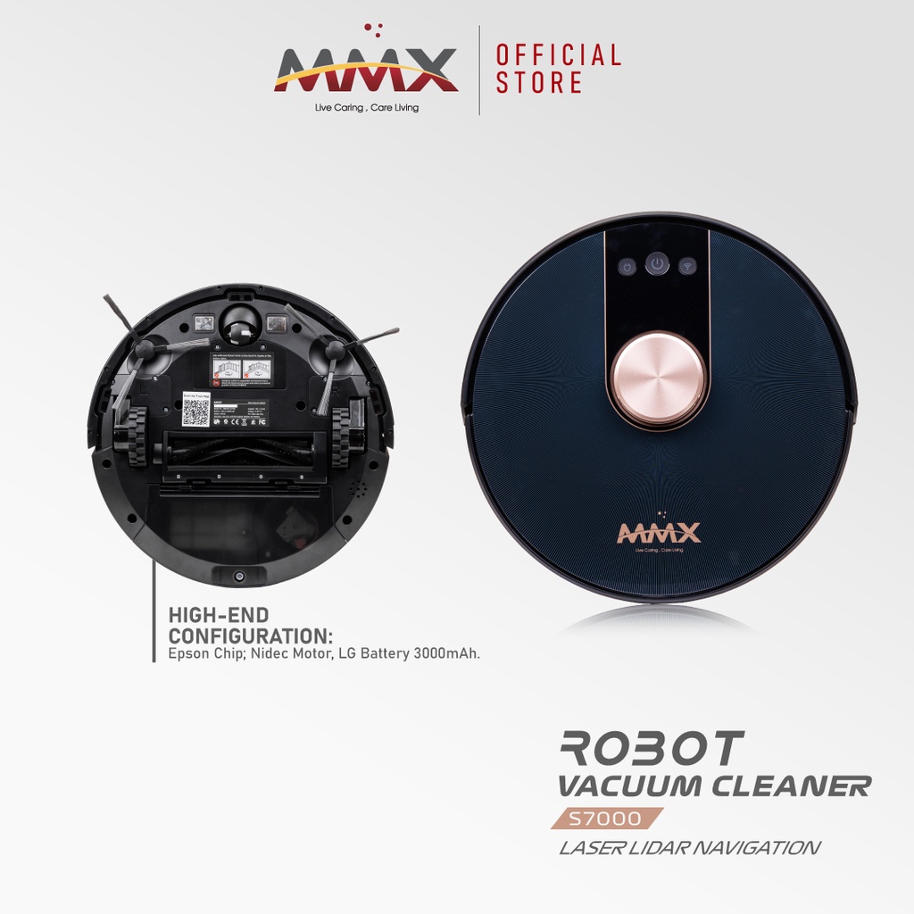 MMX Prime S7000 Navigasi Laser Basah & Kering Pintar APP Kawalan Suara ...