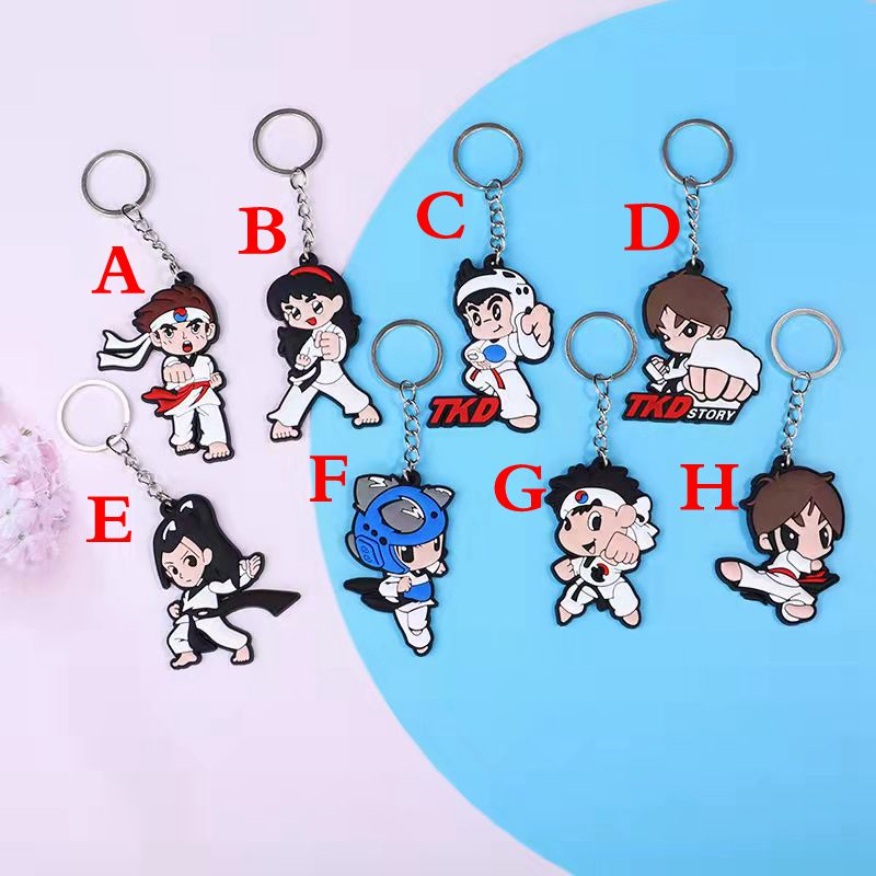 Taekwondo Supplies Keychain Cartoon Sport Gifts for Birthday Keepsake ...