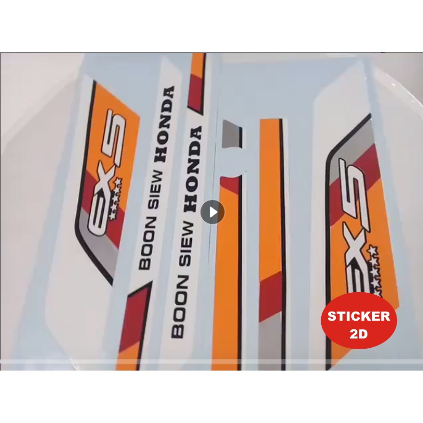 20230825-337 STICKER HONDA EX5[6] C100 ORACAL CLEAR COATED STICKER 2D ...