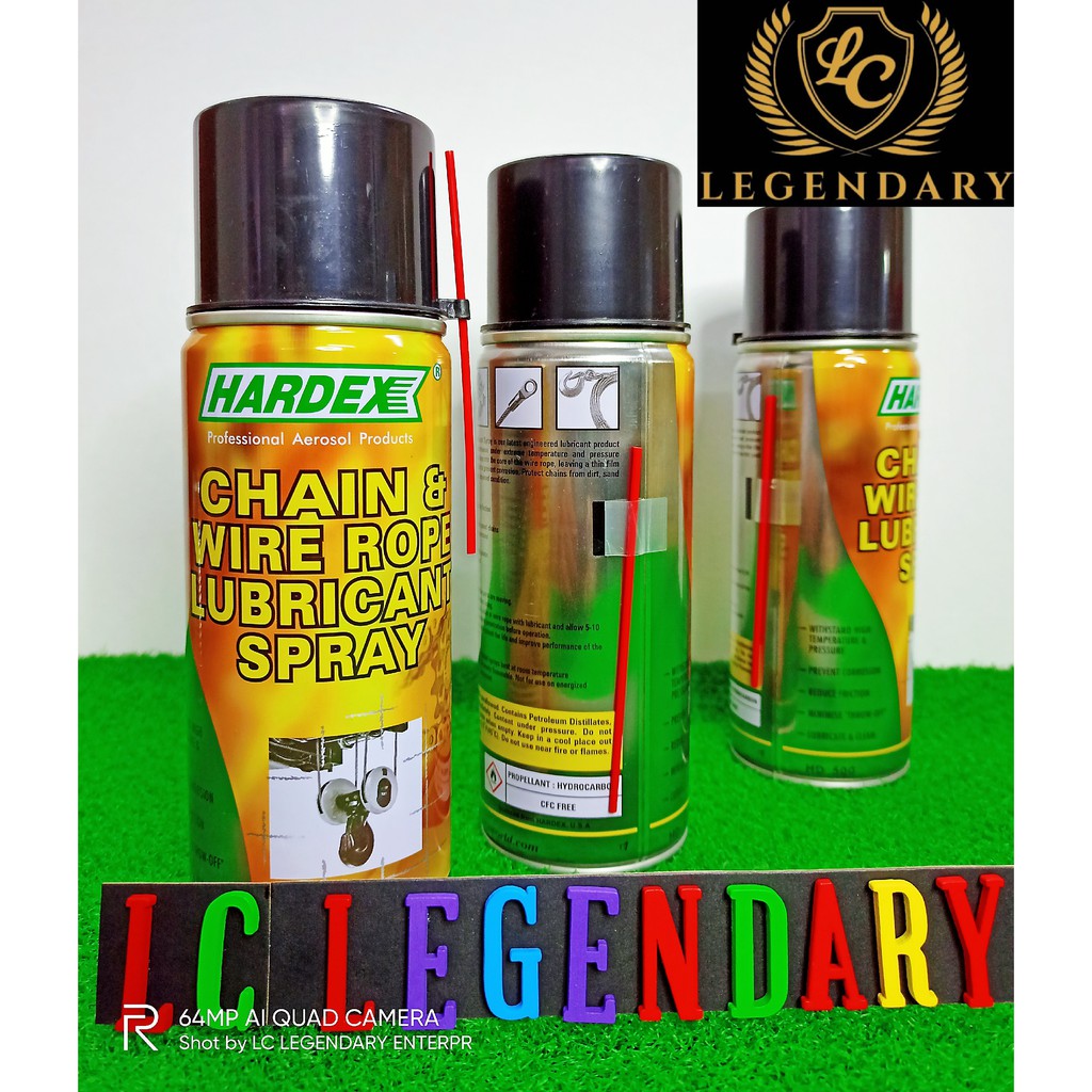 HARDEX CHAIN & WIRE ROPE LUBRICANT SPRAY / CHAIN LUBE (400ML) | Shopee ...