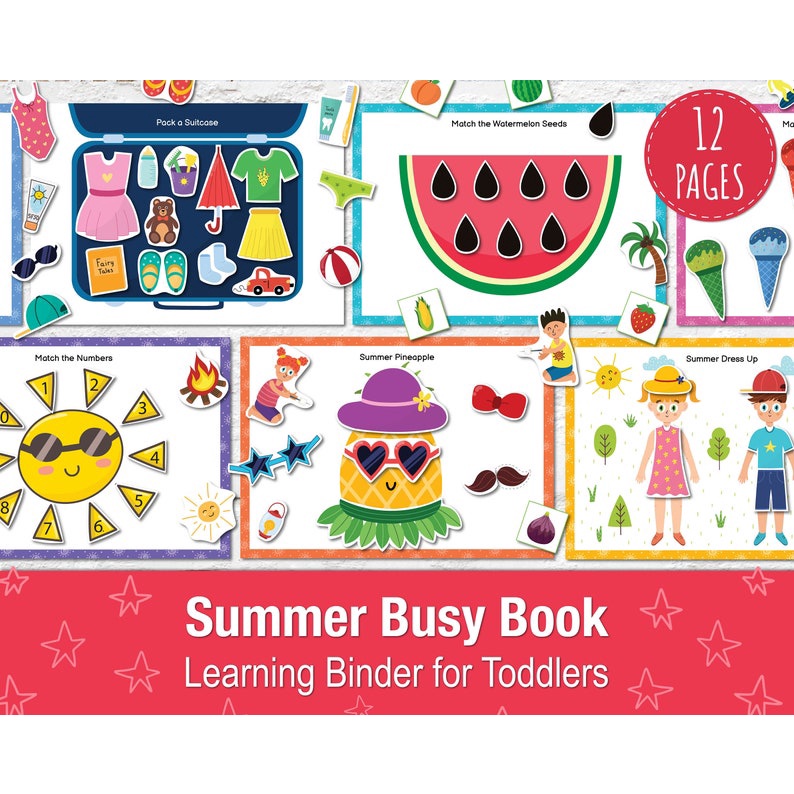 (PDF) Summer busy book for toddler preschool 22 pages SOFTCOPY ...