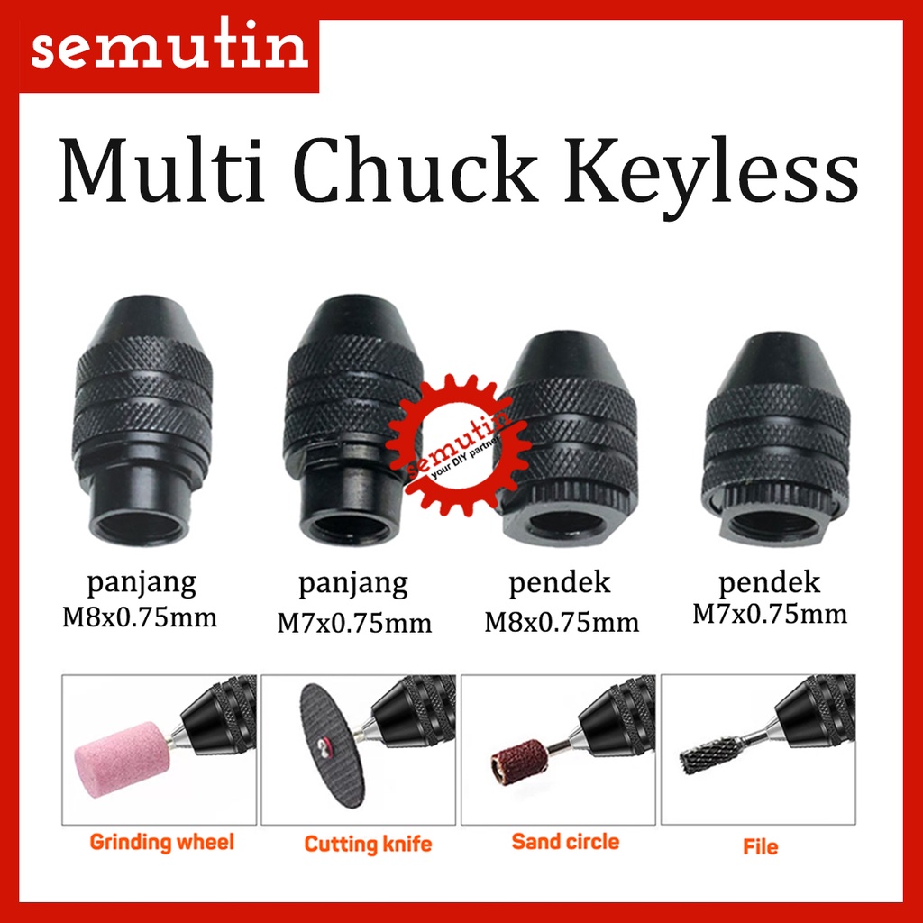 Multi Chuck Keyless/Dremel Rotary Shaft Tool 4 Types Optional/Drill Bit ...