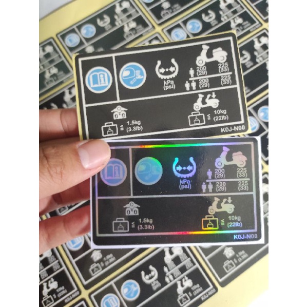 Sticker PRINTCUTT WARNING Important Motorcycle MATIC VESPA BEAT MIO ...