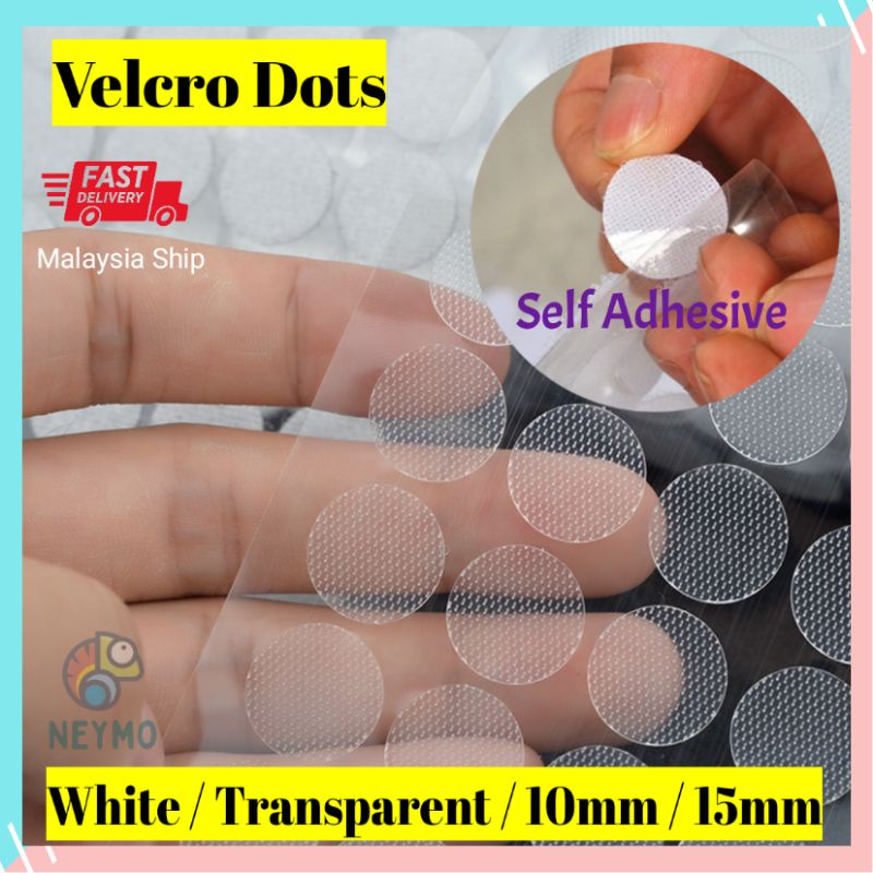 Velcro Tape Dot Self Adhesive Transparent Round Quiet Book Busy Diy ...