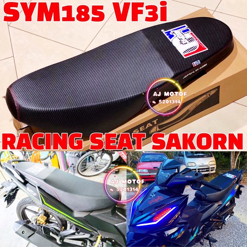 SYM185 VF3i V1 V2 RACING SEAT SAKORN SA KORN CARBON THAILAND SYM 185 VF3 SIT SARUNG COVER RECARO ...