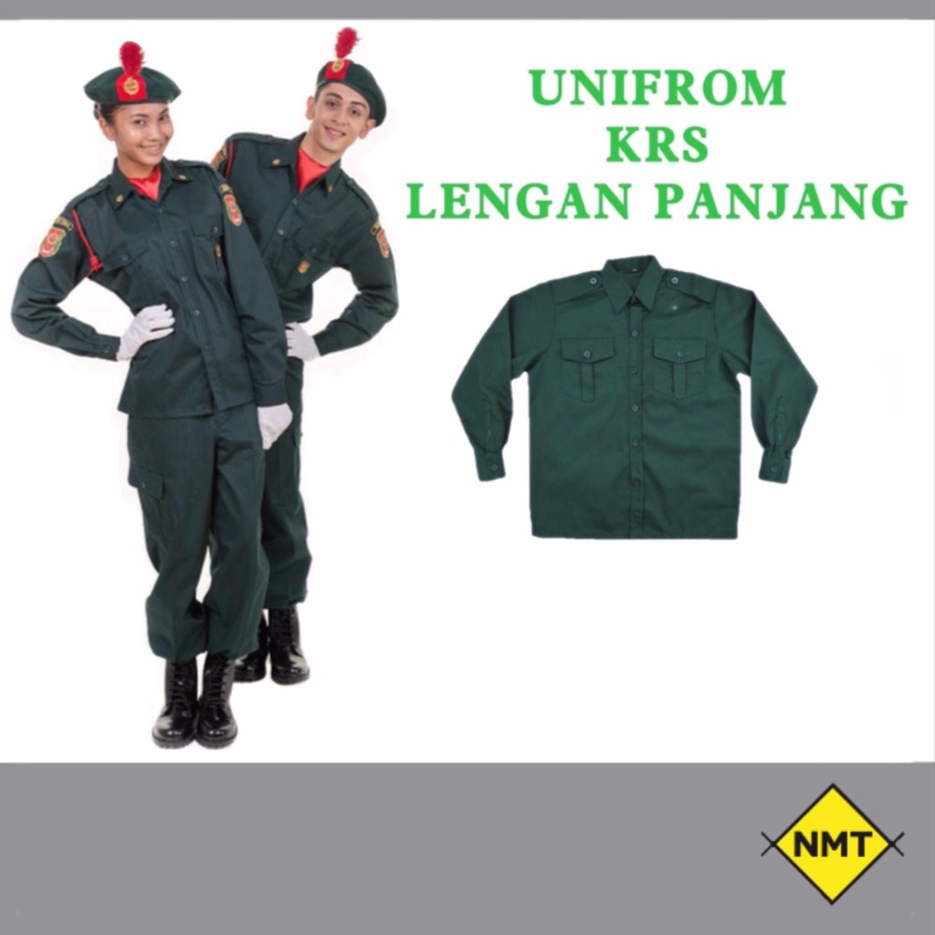 Baju Uniform Unisex Kokurikulum KRS Kadet Remaja Sekolah Lengan Panjang ...