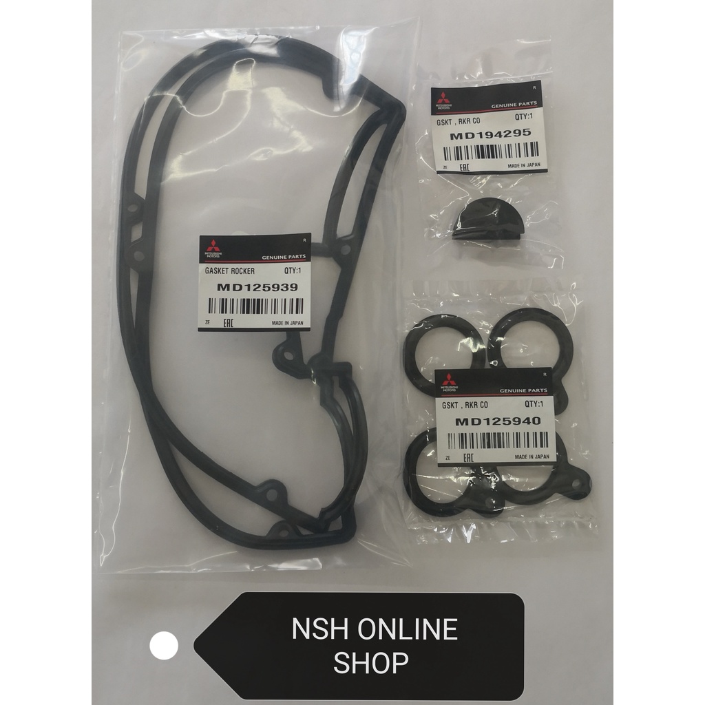 Valve Cover Gasket with Plug Seal & Half Moon Seal (OEM) for Mitsubishi ...