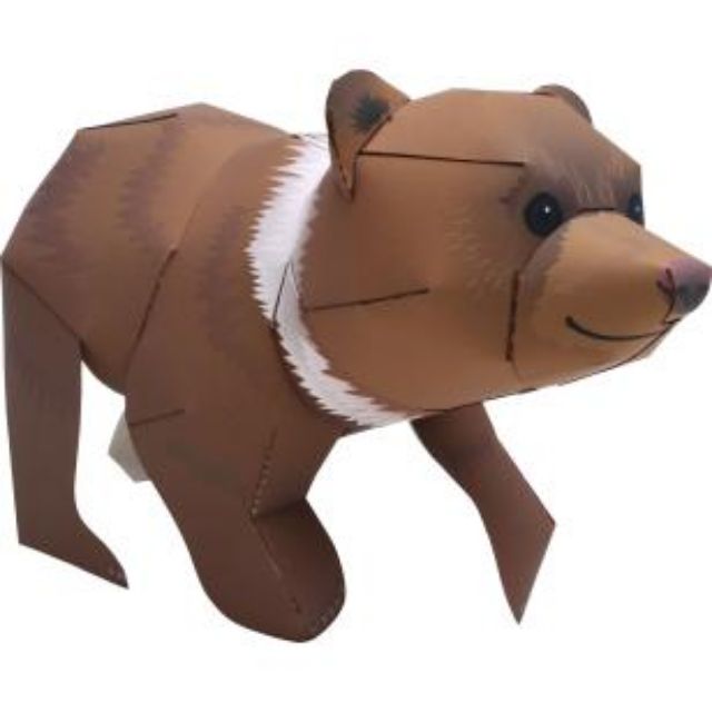 Grizzly Bear Animal Paper Model | Shopee Malaysia