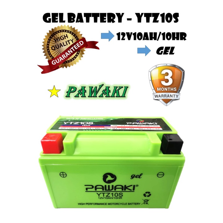 PAWAKI Motor Gel Battery YTZ10S BS / KTM 690 / Yamaha MT 07 09 / Virago 690 / DUKE 690 / BMW ...