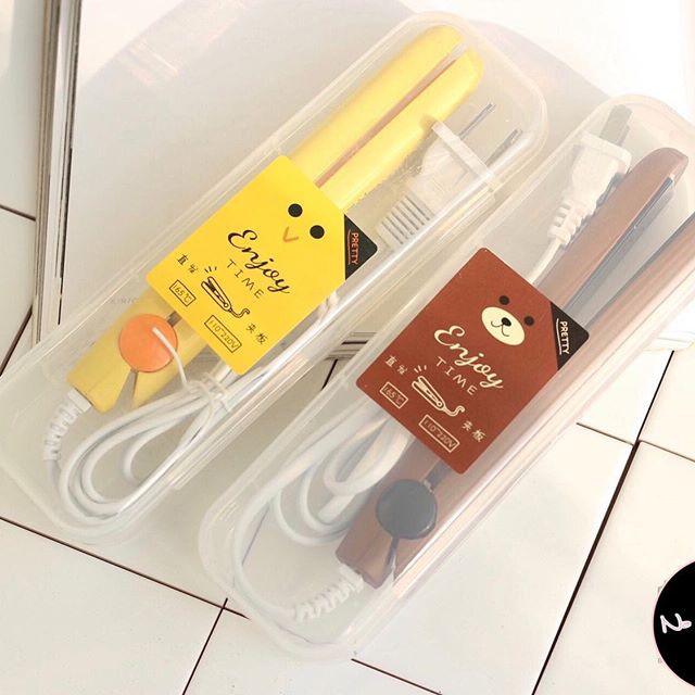 2in1 mini handheld straightener with cute carrying case | Shopee Malaysia