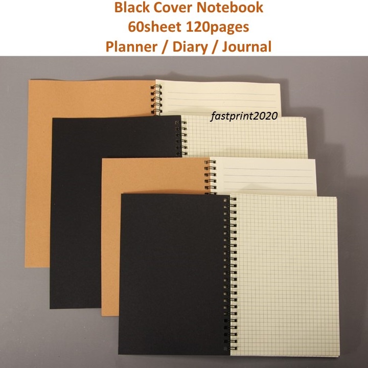 120pgs Grid, Line, Dots, blank Notebook / Journal / Diary / Planner ...