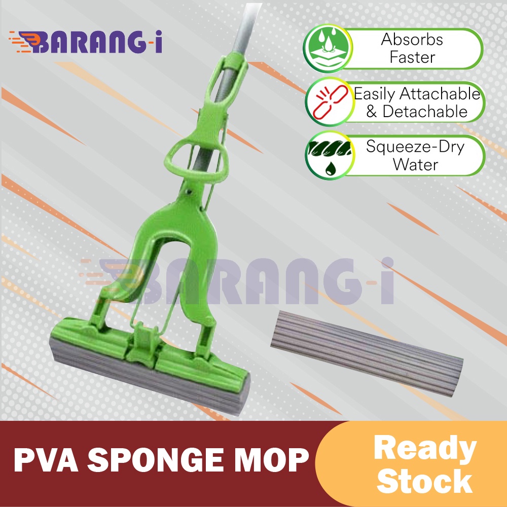 3M Scotch-Brite Hand Free Quick Dry PVA Sponge Mop Barang-i | Shopee ...