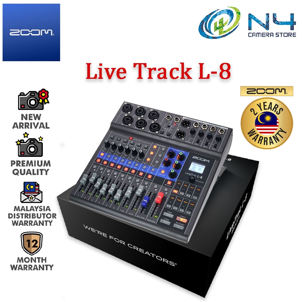 Zoom LIVETRAK L8 8 Channel Digital Mixer , Recorder, Podcasting, Music ...