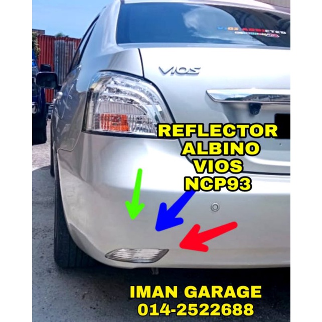 COP TOYOTA -Reflector White Vios Ncp93/ Lampu Sonar Vios /Reflector ...