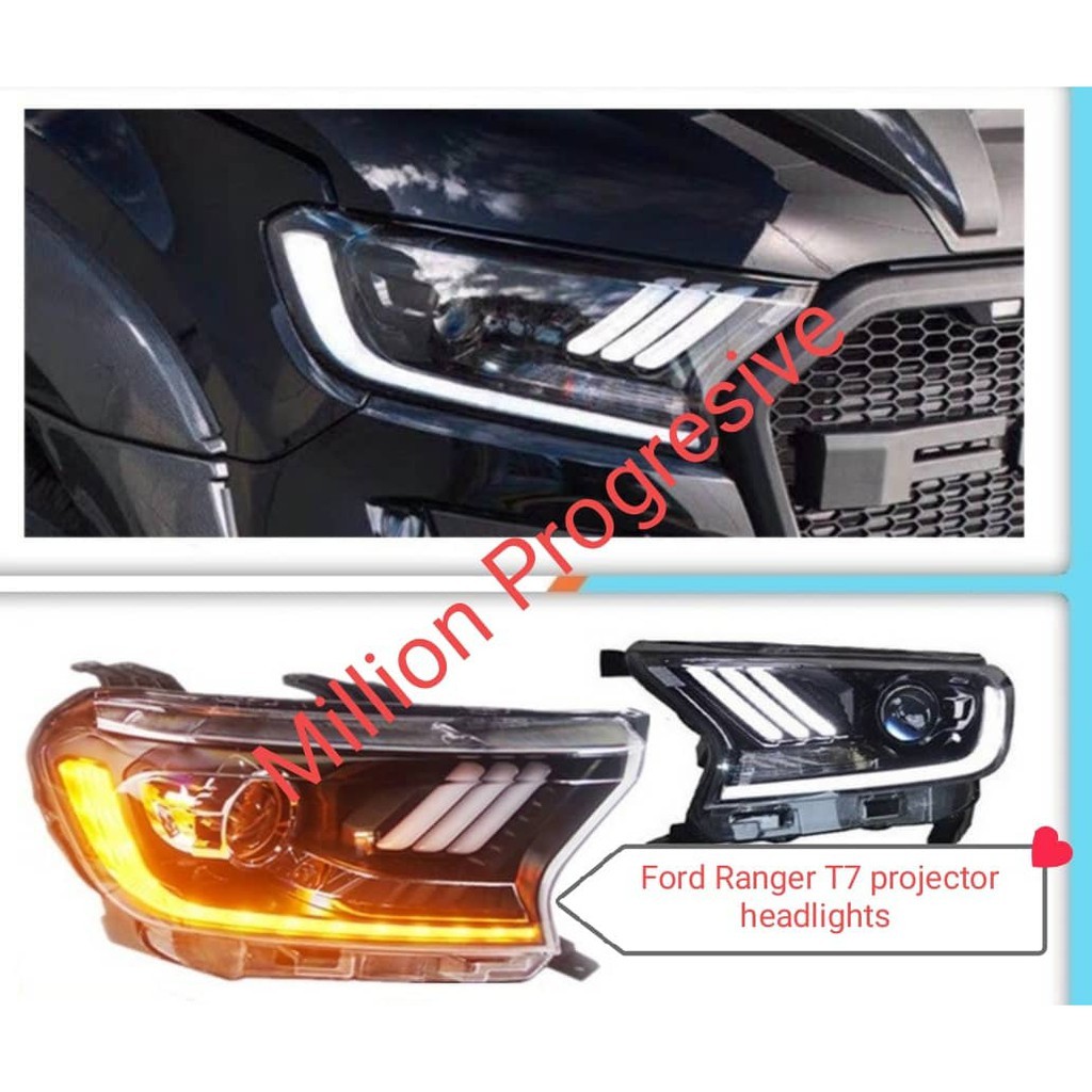 FORD RANGER T7 PROJECTOR HEADLIGHTS | Shopee Malaysia