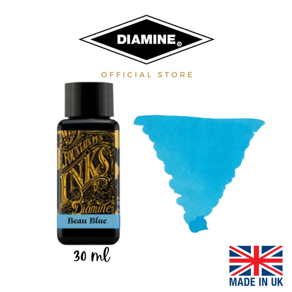 Diamine Fountain Pen 30ml Bottle Ink Beau Blue | Shopee Malaysia