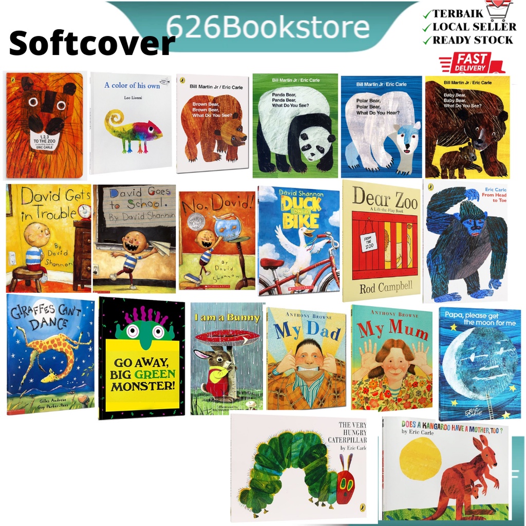 [626Book] Softcover A4 size Storybook Dear zoo, Hungry Caterpillar My ...