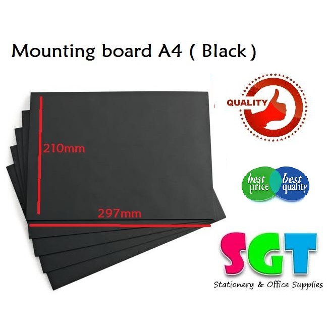 A4 Mounting Board (Black) 1 PIECE | Shopee Malaysia