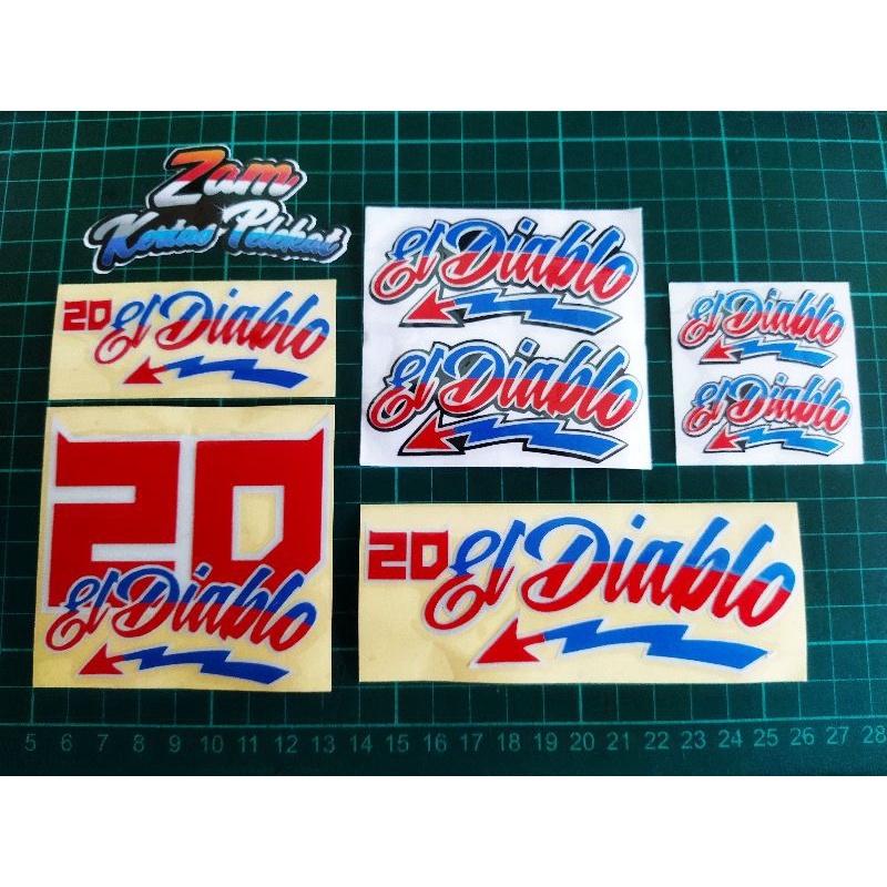 STICKERS EL DIABLO FABIO QUARTARARO MONSTER ENERGY YAMAHA MOTOGP ...