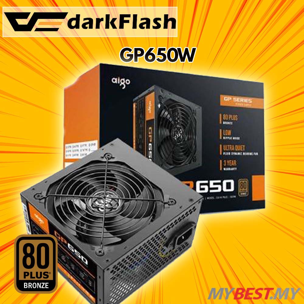 AIGO PSU 550W GP550 / 650W GP650 / GS550 / GS650 / GS750 80+ BRONZE POWER SUPPLY UNIT | Shopee ...
