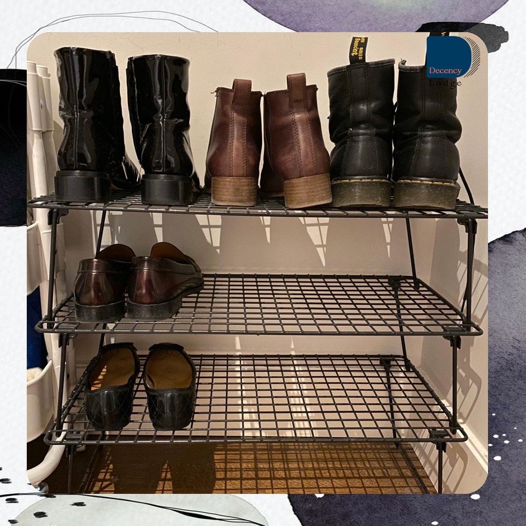 SHOE RACK 58X27CM SHOE ORGANIZATION RAK KASUT SHOE ORGANIZER STACKABLE ...
