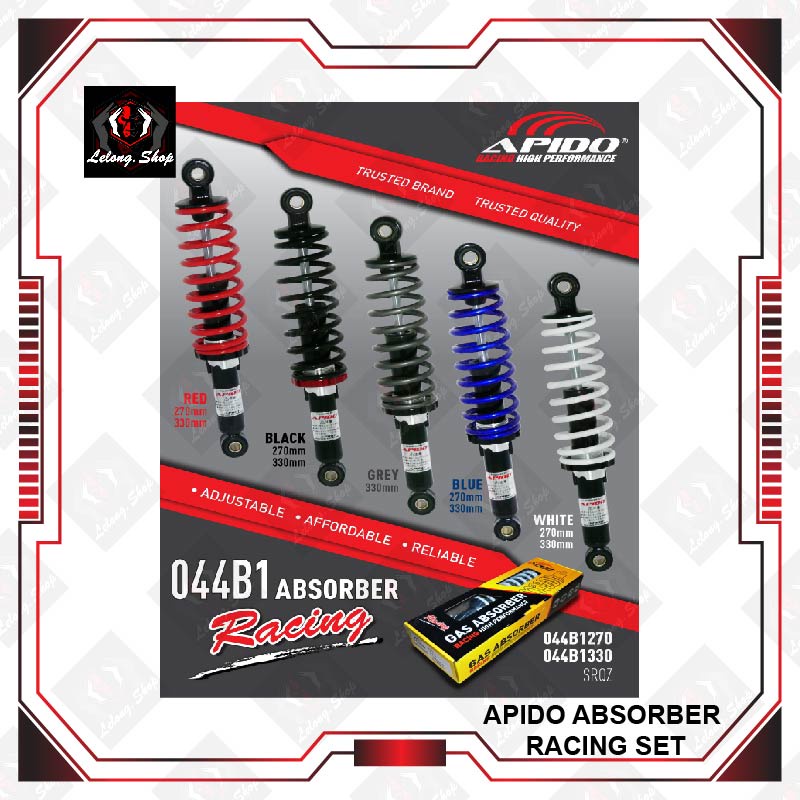 ABSORBER SET APIDO RACING 330MM/340MM/270MM ADJUSTABLE HIGH QUALITY EX5 ...