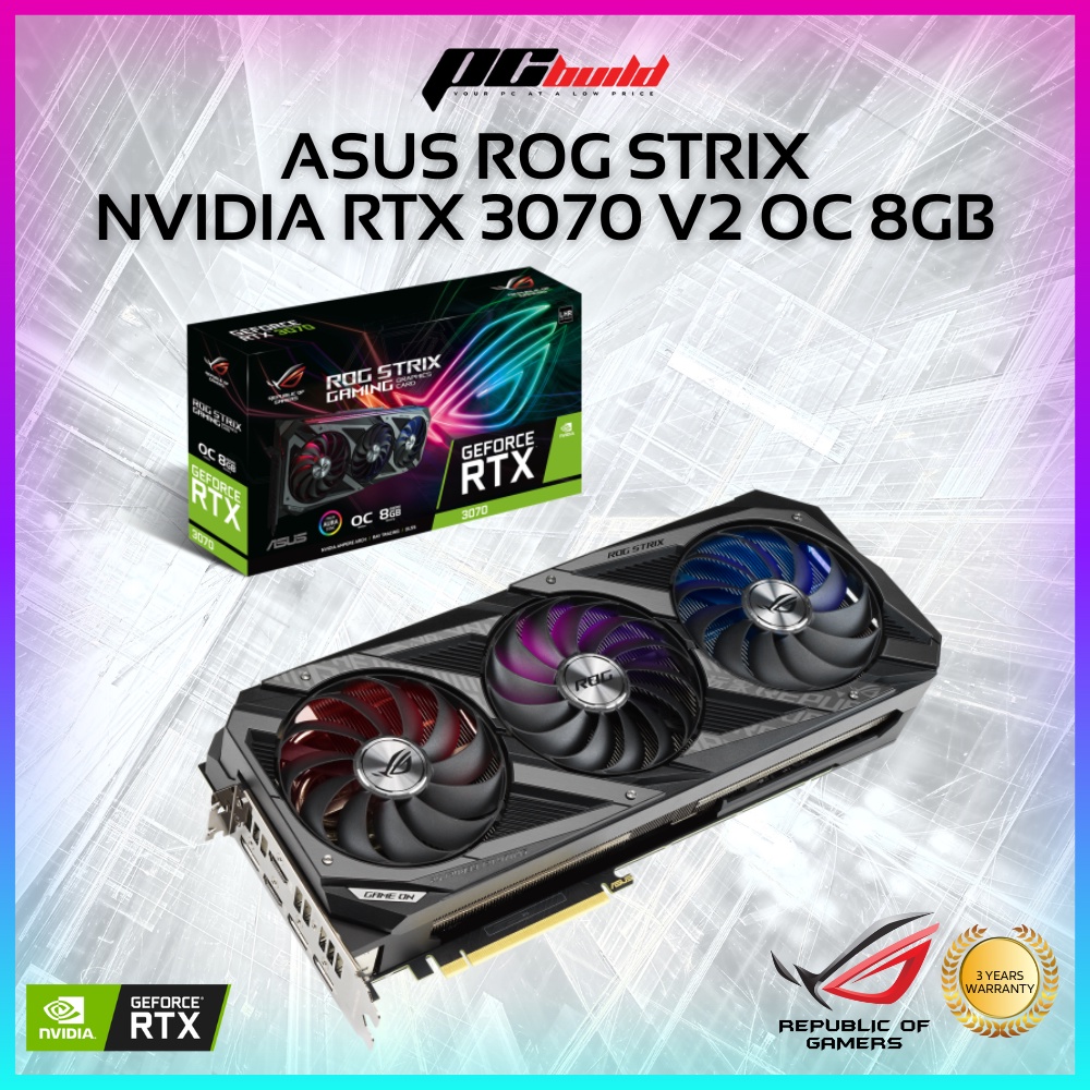 ASUS ROG STRIX NVIDIA RTX 3070 8GB V2 OC GAMING GDDR6 | Shopee Malaysia