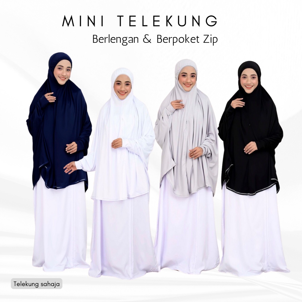Mini Telekung Lengan Berpoket Zip | Shopee Malaysia