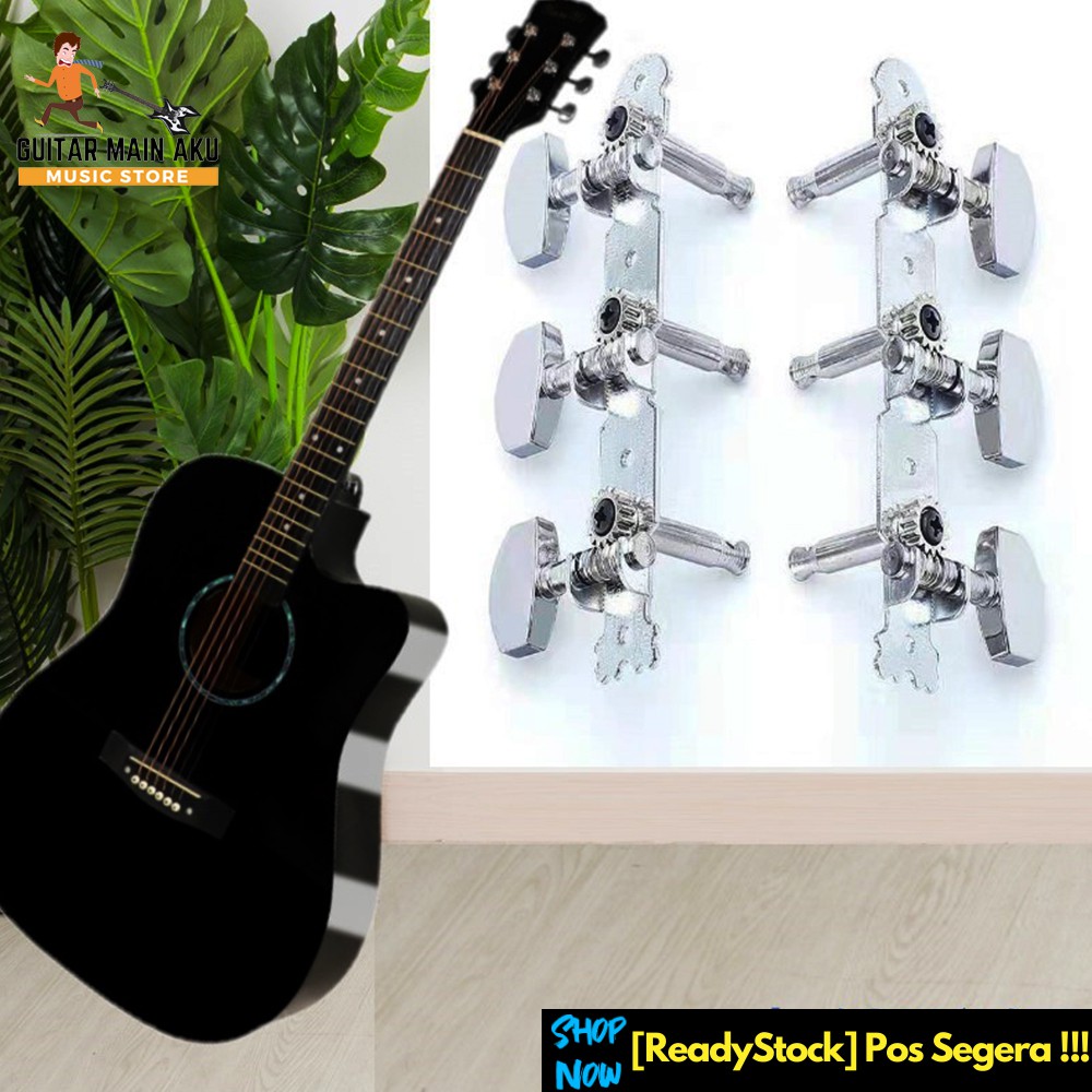 🎼Pos Segera🎸 Silver Tone Metal Guitar Head Tuning Keys Peg | Shopee ...