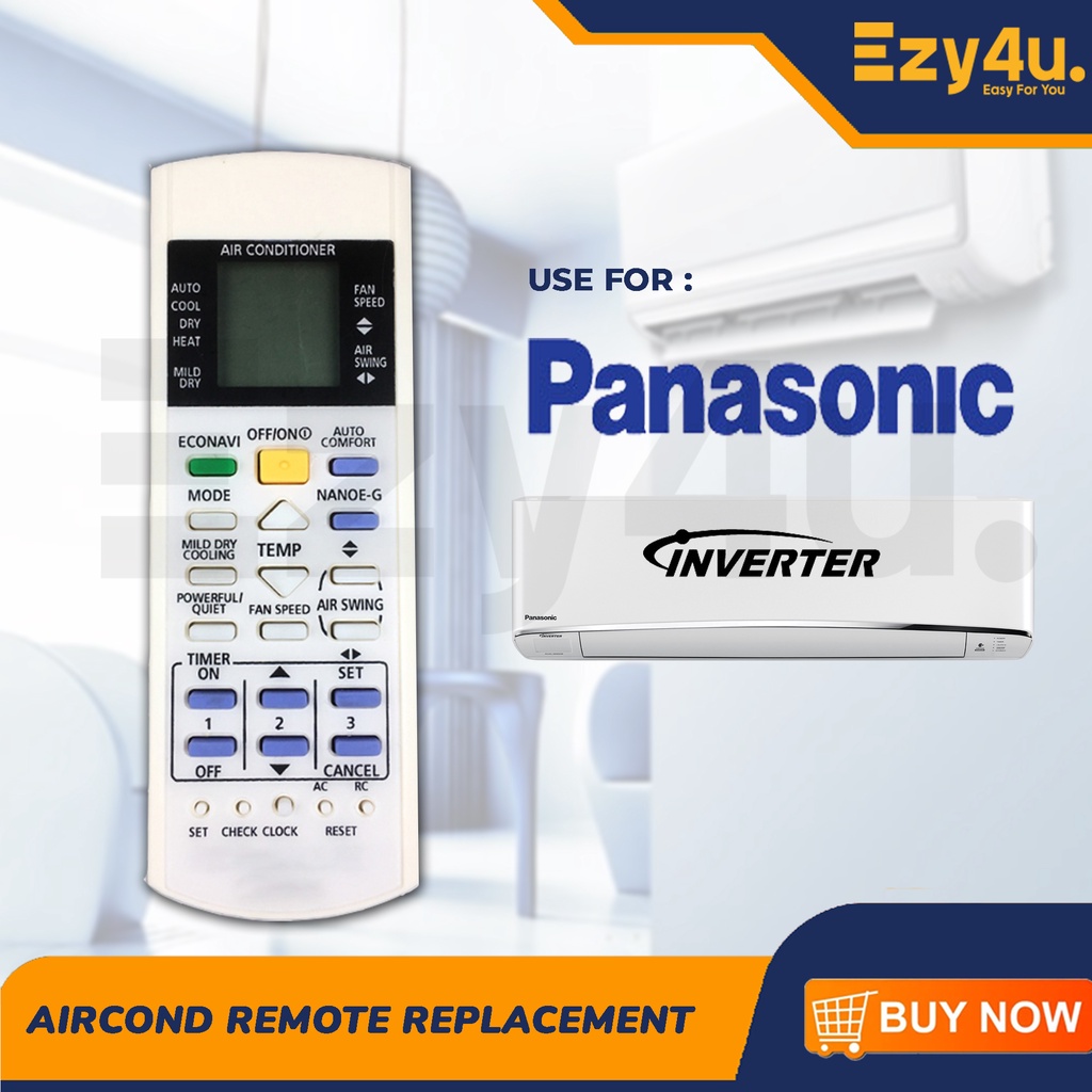 𝗣𝗔𝗡𝗔𝗦𝗢𝗡𝗜𝗖 𝗜𝗡𝗩𝗘𝗥𝗧𝗘𝗥 Air Cond Aircon Aircond Remote Control ECONAVI E-ION ...