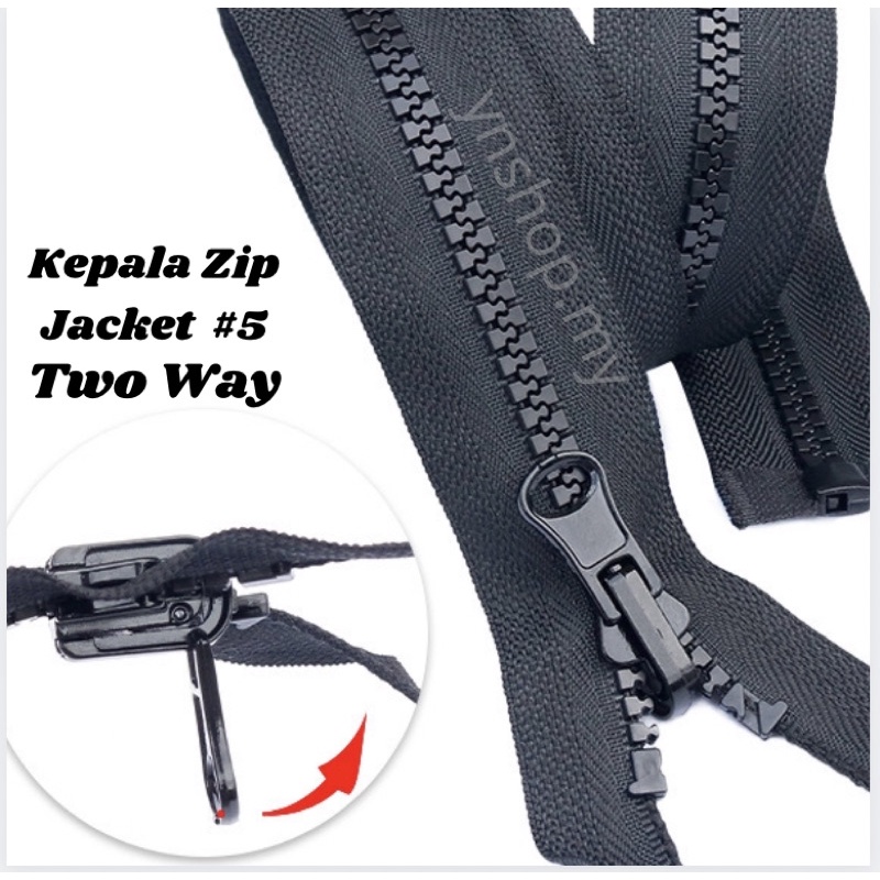 [1pc] Vislon Zipper 2 Way Slider #5 / Kepala Zip 2 Hala | Shopee Malaysia
