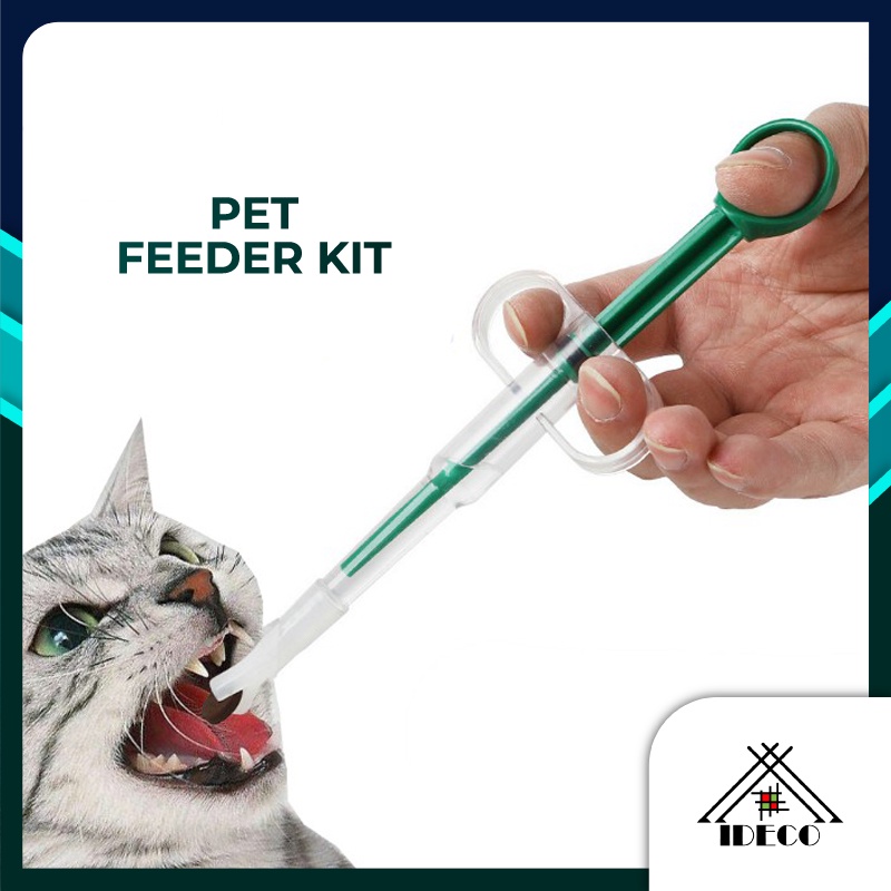 iDECO Pets Medicine Feeder Kit Hygiene Capsules Pill Liquid Dual Use ...