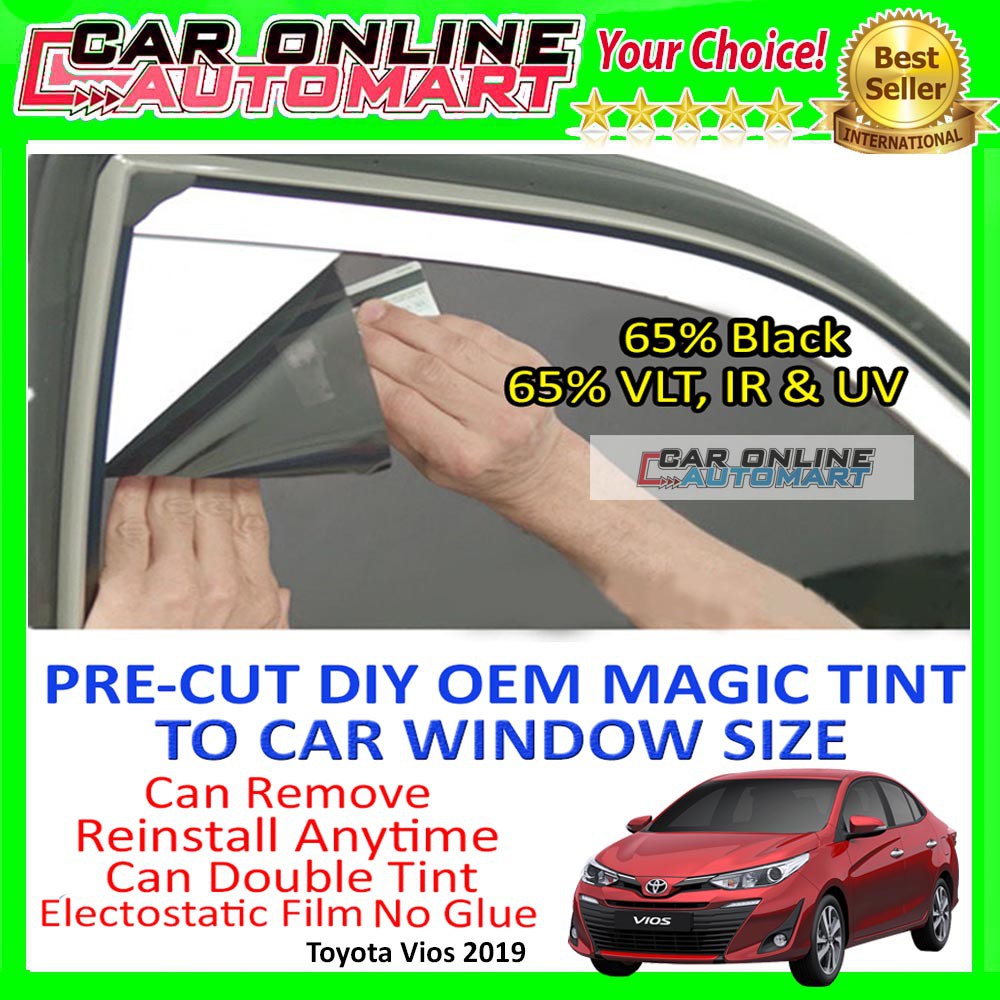 Magic Tint/Magic Tinted Solar Window - Toyota Vios 2019 Black (7 Window ...
