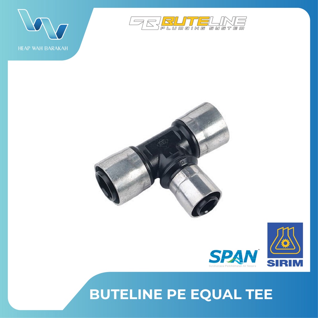 BUTELINE PE EQUAL TEE FITTING COLD WATER COMPRESS (SIRIM CERTIFIED ...