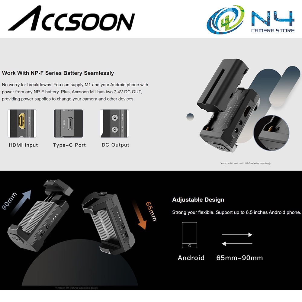 Accsoon M1 1080p Video Transmitter HDMI to UVC On-Camera Device for ...