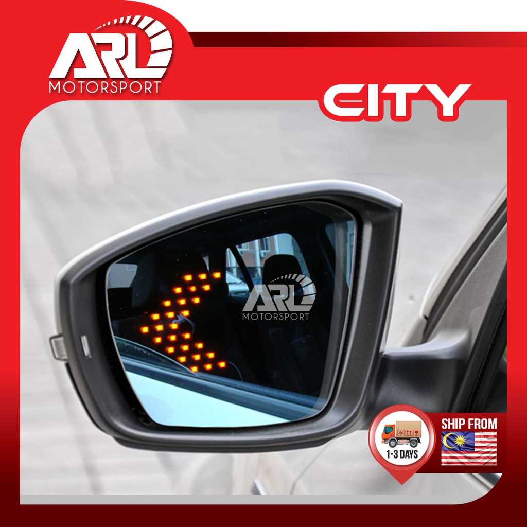 Honda City GM6 T9A 6th Gen Blue Side Mirror with LED Signal Lamp LED ...