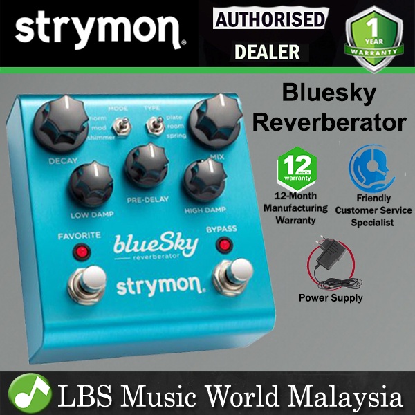 Strymon blueSky Reverberator Digital Stereo Reverb Guitar Multi Effects ...
