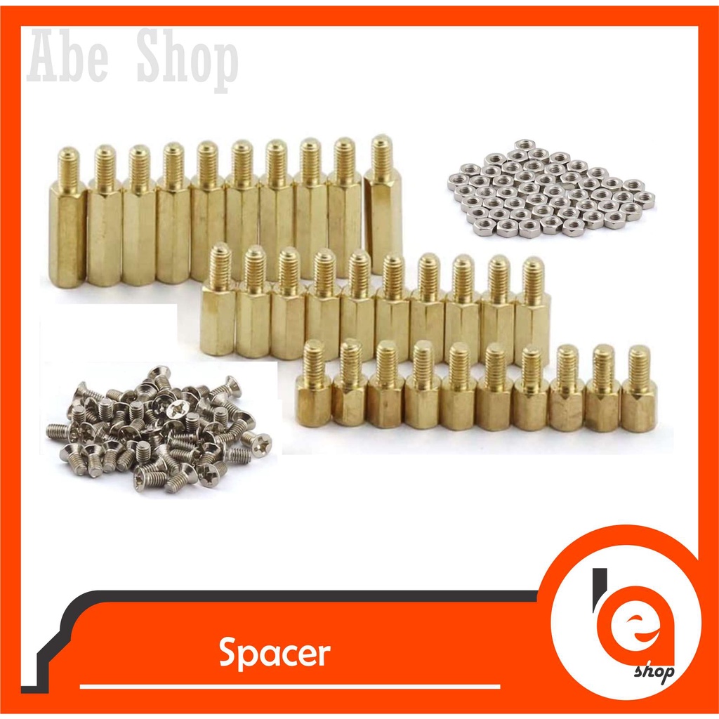 Pcb Spacer pcb Mount pcb Holder uk 5 10 20mm x 3mm Metal Bolt Nut ...