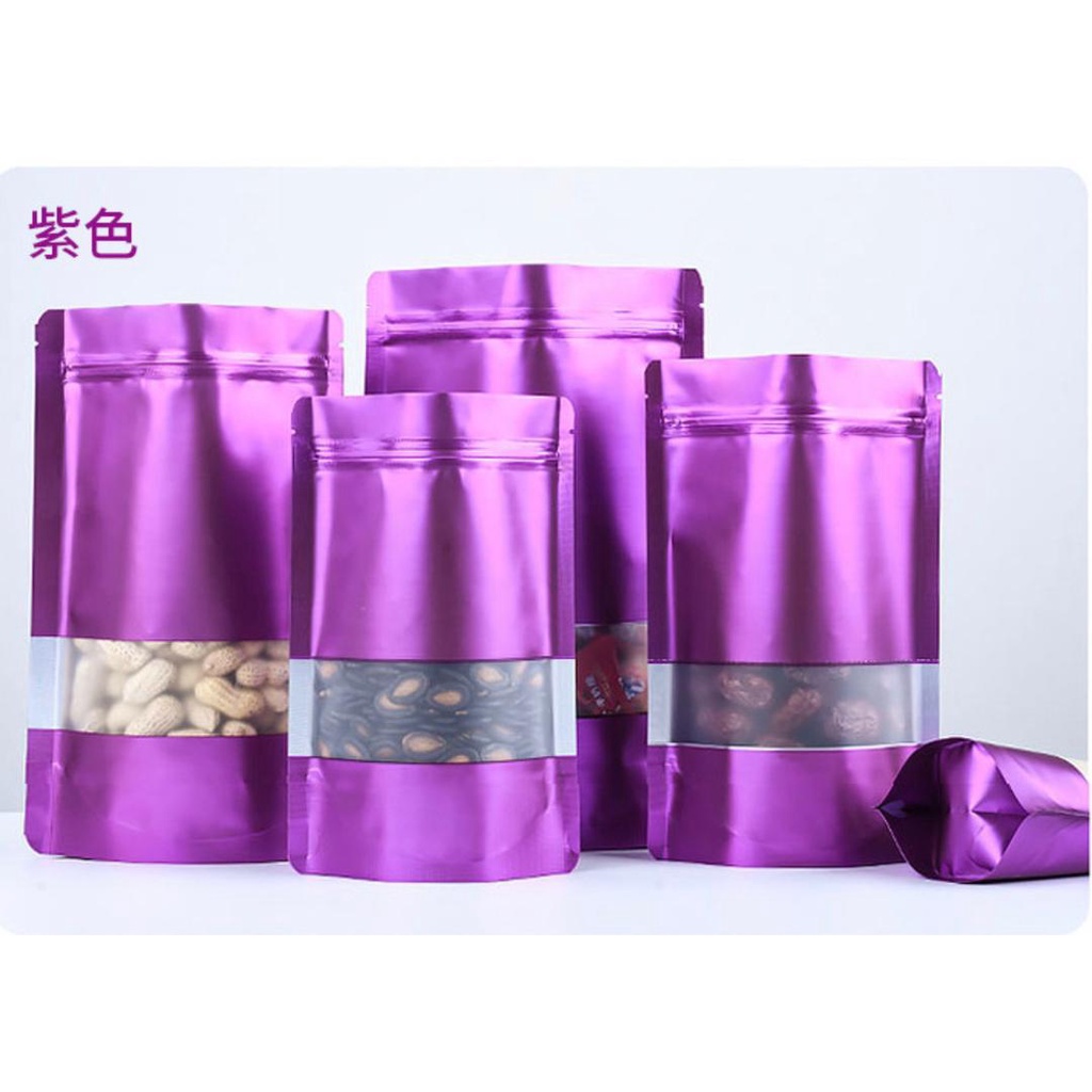 50pcs Colour Matte Zip lock Bag with Window/Colour Zip lock Aluminium ...