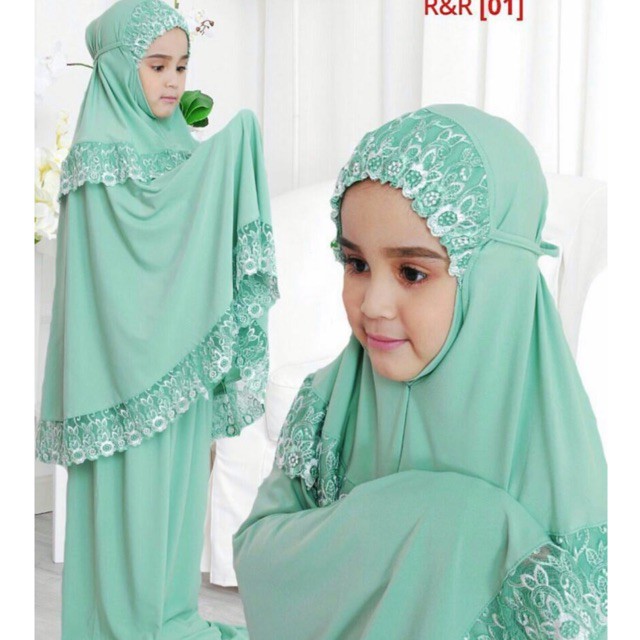 Telekung 2 layers Kanak-Kanak 💯 | Shopee Malaysia