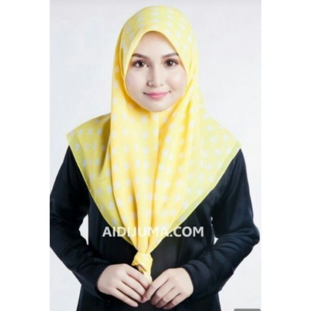 Aidijuma bawal new bidang 45" polkadot | Shopee Malaysia
