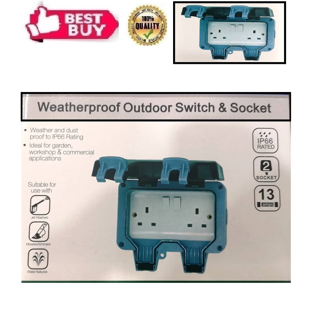 (Double) Socket Weatherproof Outdoor Switch & Socket (IP66) (max ...