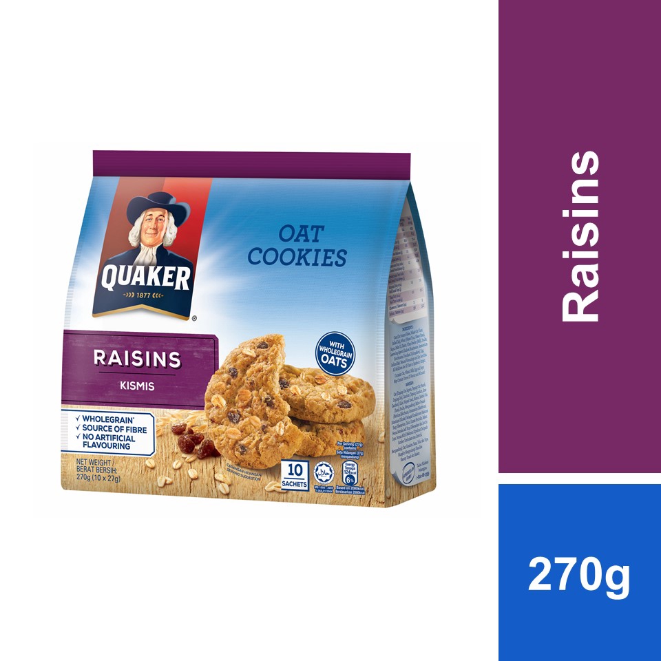 Quaker Oat Cookies Raisins 250g | Shopee Malaysia