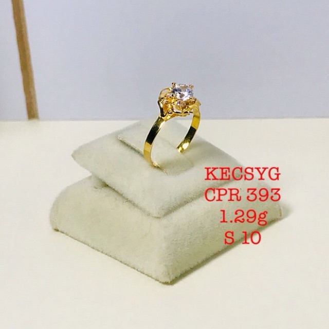 🔥CINCIN EMAS 750 PERMATA SWISS DIAMOND🔥1.29g/S 10🔥 | Shopee Malaysia